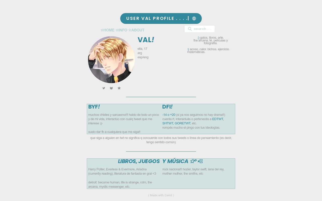 user val profile.